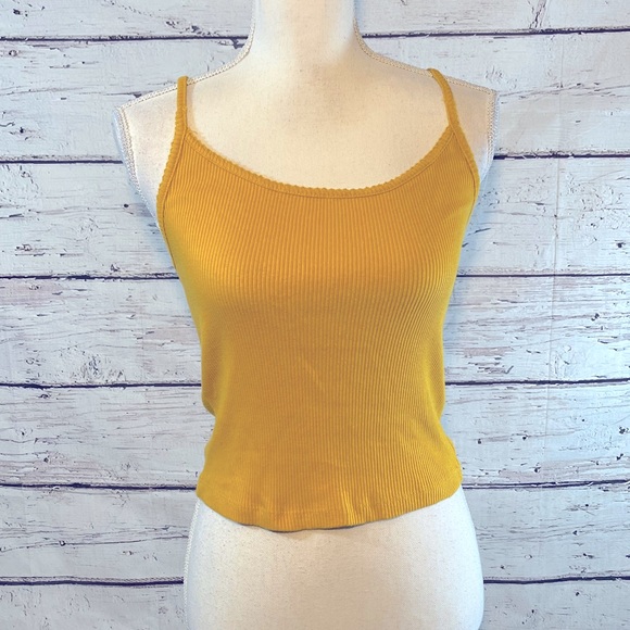wild fable | Tops | Wild Fable Cami Top Cropped Ribbed Mustardsmall ...